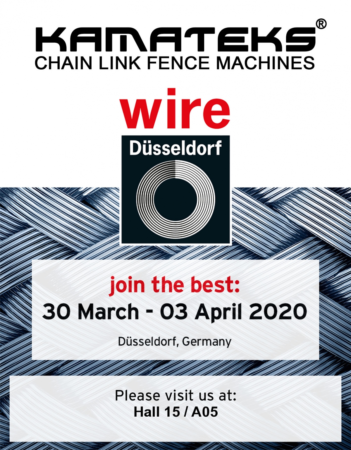 Wire Messe 2020 - Almanya - Kamateks Otomatik Tel Örme Makineleri